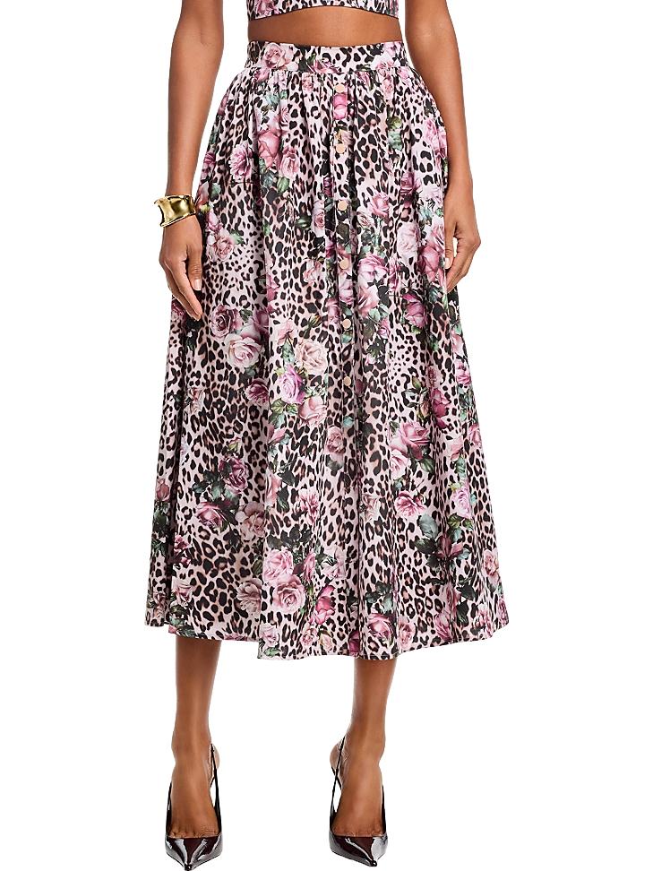 L'AGENCE Seina Front Placket Midi Skirt